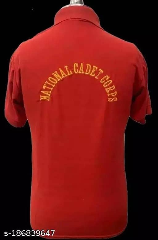 NCC T-Shirt RED Collar Print With Logo - NCC Store